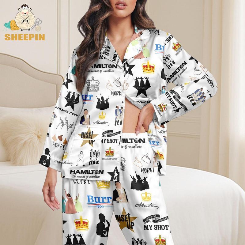 SHEEPIN Alexander Hamilton Hamilton Pajamas Set, American Musical ...