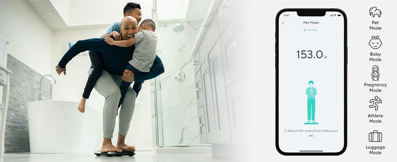 Wyze Scale X — Bluetooth Smart Weight Scale w/ ITO Glass for Body ...