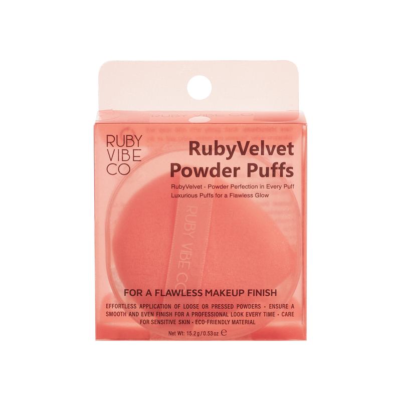 Ruby Vibe Co RubyVelvet Powder Puff Soft Latex-Free Velvet Makeup Puff ...