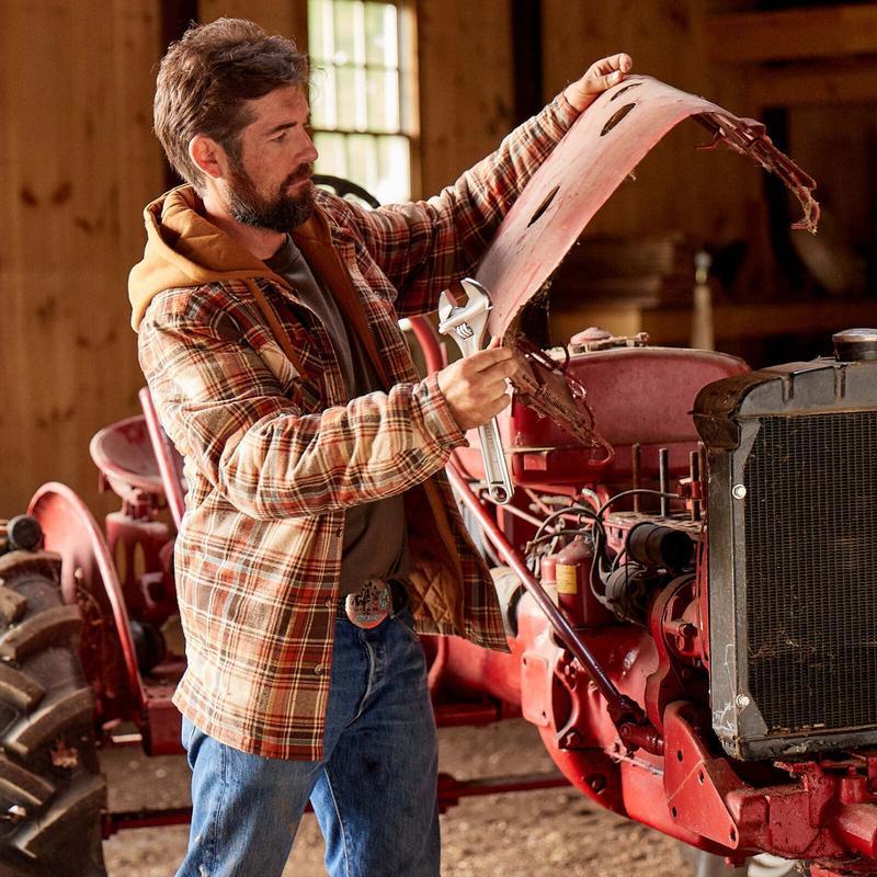 Legendary Whitetails Men's Maplewood Hooded Flannel Shirt Jacket Long ...