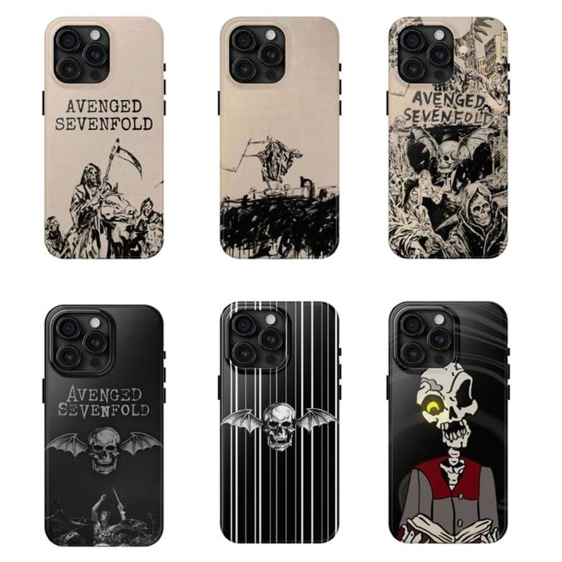A-Avenged S-Sevenfold Phone Case, A7X Skull Bat Logo Cover, Metal Band ...
