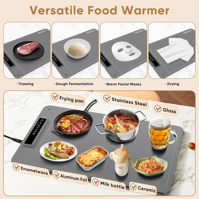 Used for Food Warmer Pad, Fully Heated Electric Plate with Child Lock ...