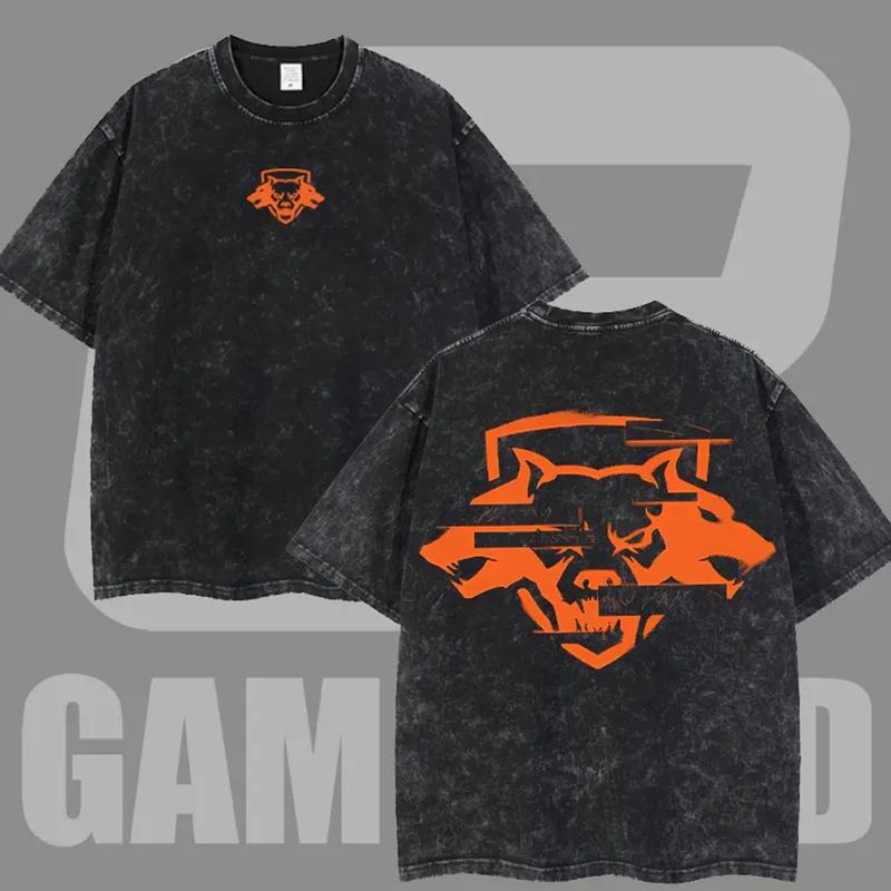 Call of Duty Black Ops 6 Distressed Logo Black T-Shirt Washed Game T ...