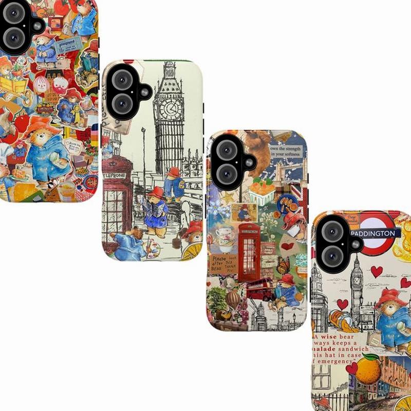 Paddington Bear London Phone Case Set, Whimsical UK Vibes with Big Ben ...