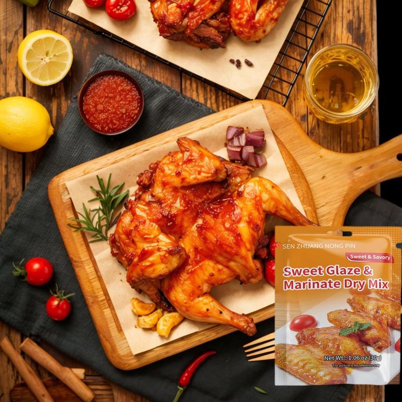 Senzhuang Sweet Glaze & Marinate Dry Mix for Chicken Wings & Drumsticks ...