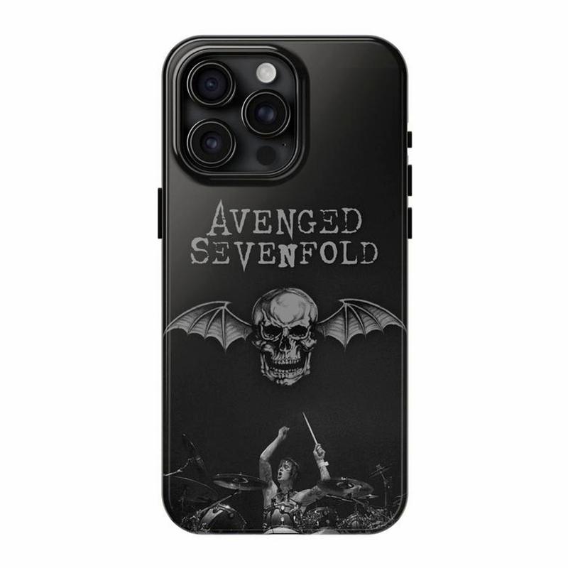A-Avenged S-Sevenfold Phone Case, A7X Skull Bat Logo Cover, Metal Band ...