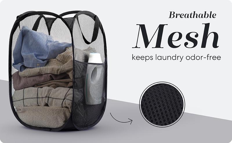Goodirise Handy Laundry Collapsible Mesh Pop Up Hamper with Wide ...