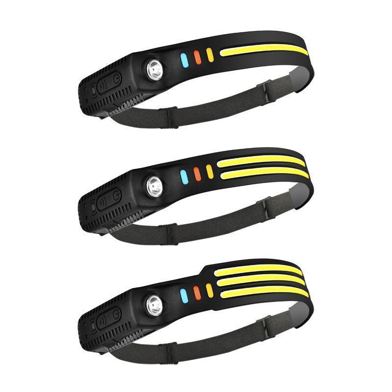 USB LED Headlamp, 1 Count Portable Single/two/three Light Strip Led ...