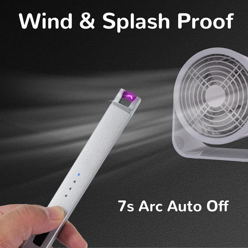 4 Pack USB Rechargeable Electric Candle Lighters Windproof Flameless ...