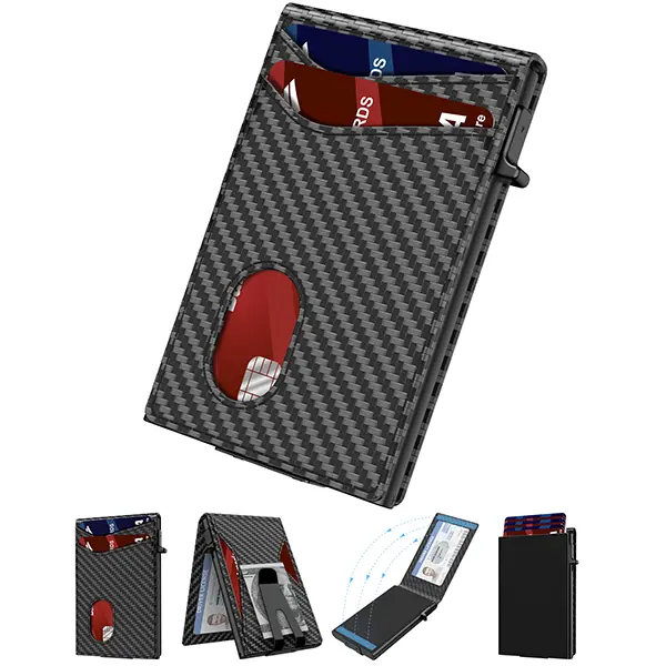 Oaridey Wallet for Men, Credit Card Holder with Pop Up Aluminum Card ...