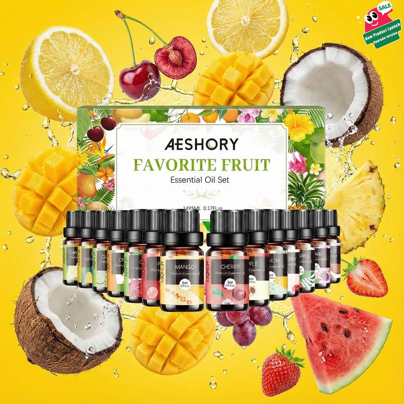 AESHORY 14pcs Fruit Fragrance Oils Gift Set - Premium Scents for ...