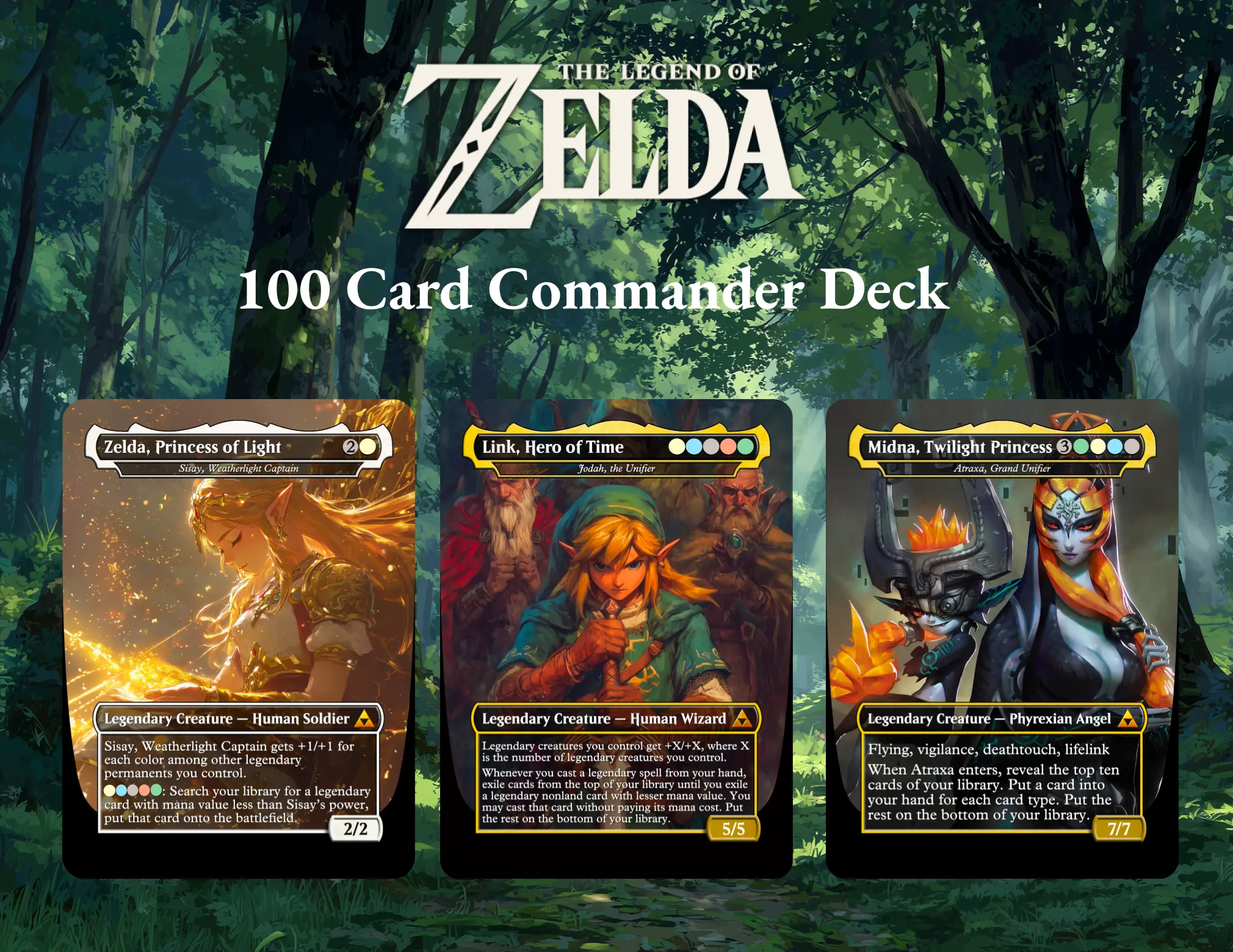 The Legend of Zelda, 100 Card Proxy Commander Deck, MTG EDH - TikTok Shop