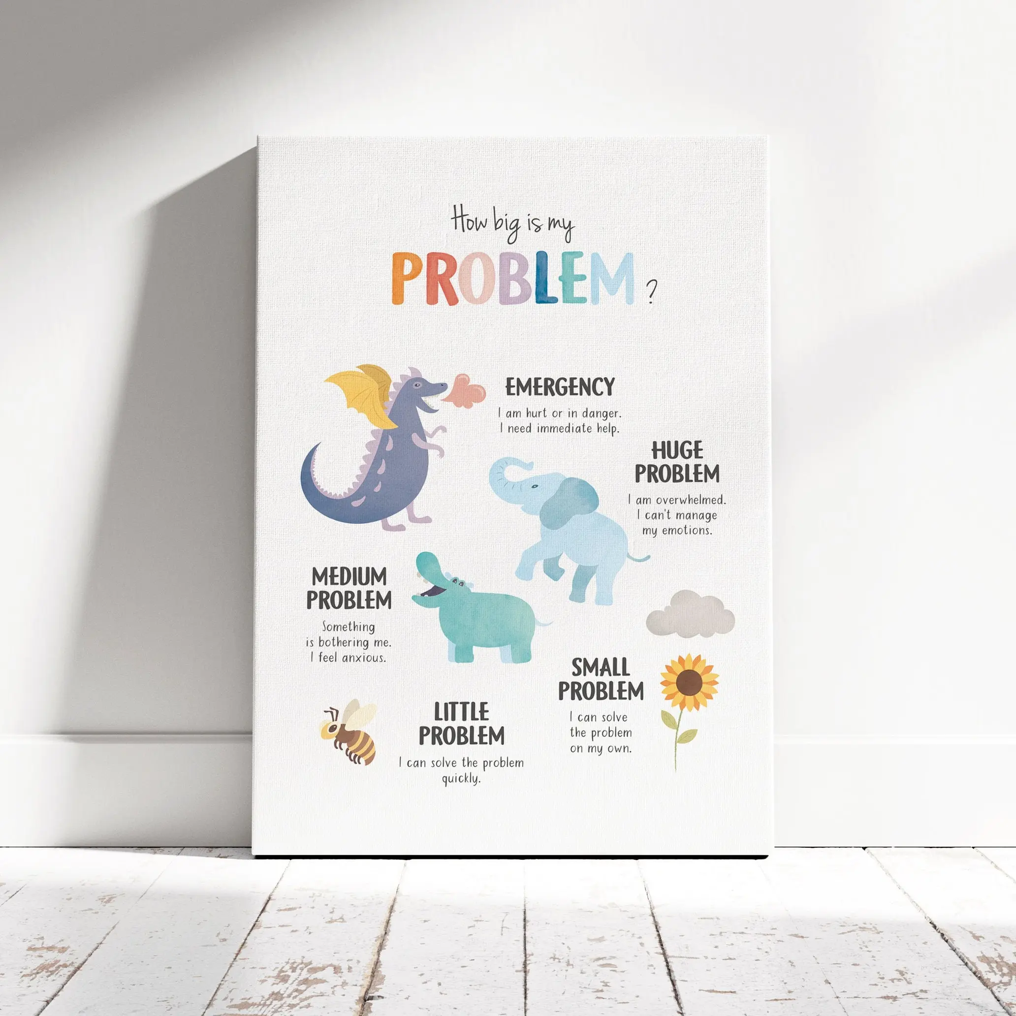 How Big Is My Problem Poster, Size Of The Problem, Anxiety Relief, Calm ...