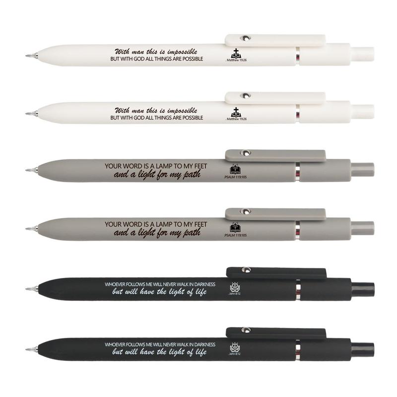 Bible Verse Gel Pen, 6 Counts/set Christian Stylus Pen with ...