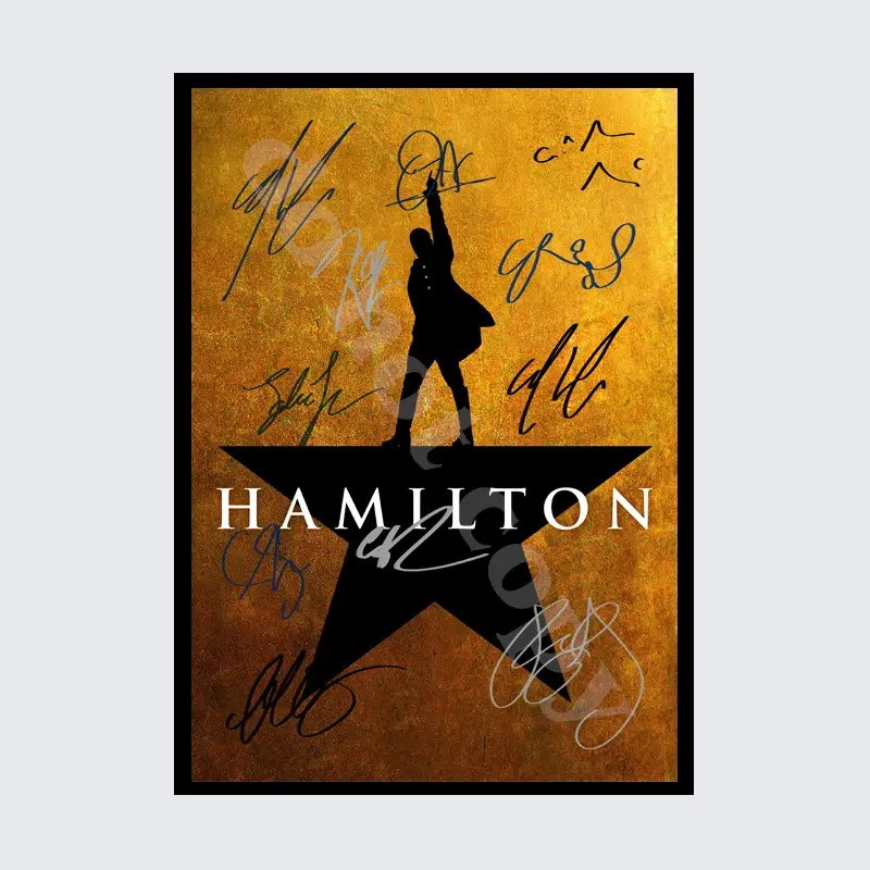 HAMILTON ORIGINAL MUSICAL FULL CAST SIGNED AUTOGRAPH POSTER PRINT ...