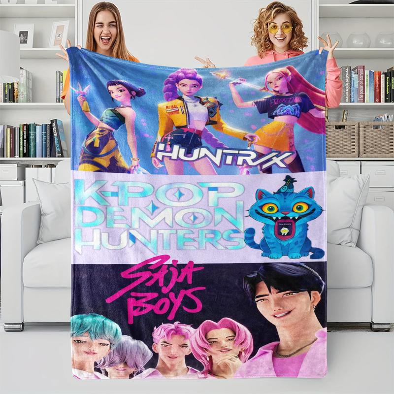 K-Pop Demon Hunter Huntrix Double-Patterned Blue, Purple, And Black ...