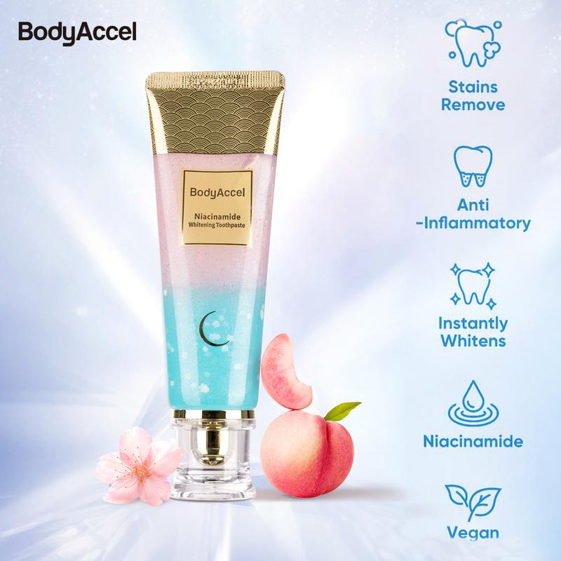 BodyAccel Whitening Toothpaste with Fresh Breath and Stain Remove ...
