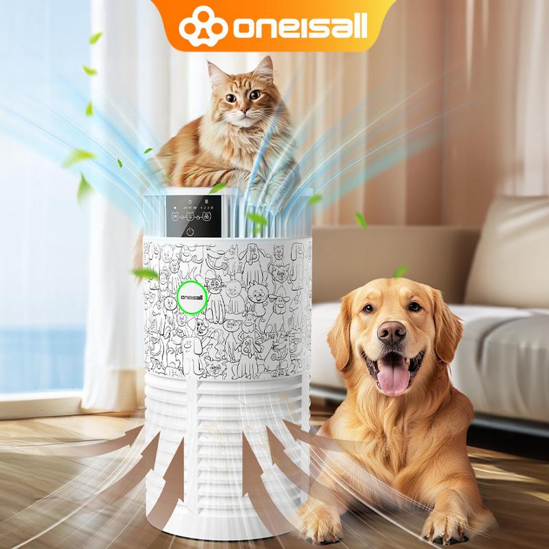 Oneisall PP01 Air Purifier for Pet Hair and Odor, Washable Filter ...