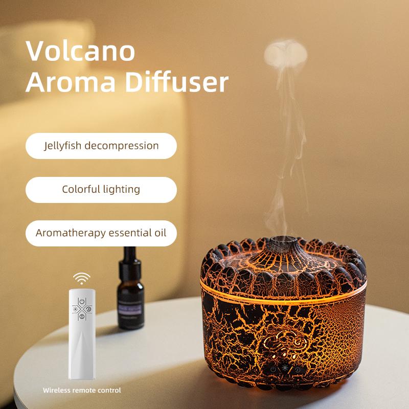 New volcano aromatherapy machine desktop essential oil diffuser flame ...