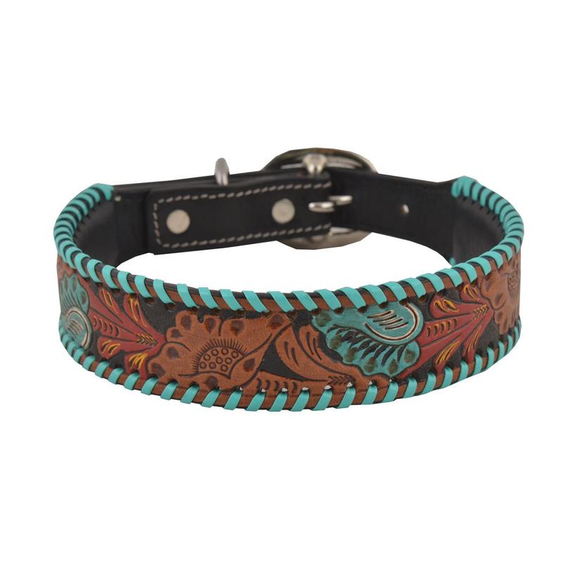 Hand-Tooled Leather Dog Collar MYRA - TikTok Shop