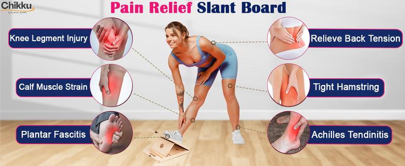 Slant Board for Calf Stretching, Adjustable Portable Wooden Incline ...