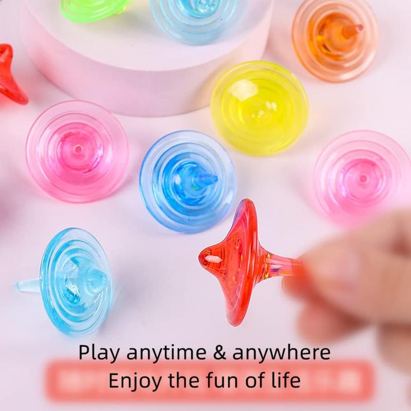 Children’s Acrylic Spinning Tops Gems Toys, Colorful Durable Shiny ...