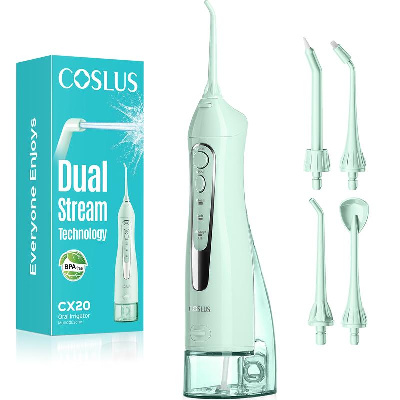 COSLUS Water Dental Flosser for Teeth, Cordless Water Teeth Cleaner ...