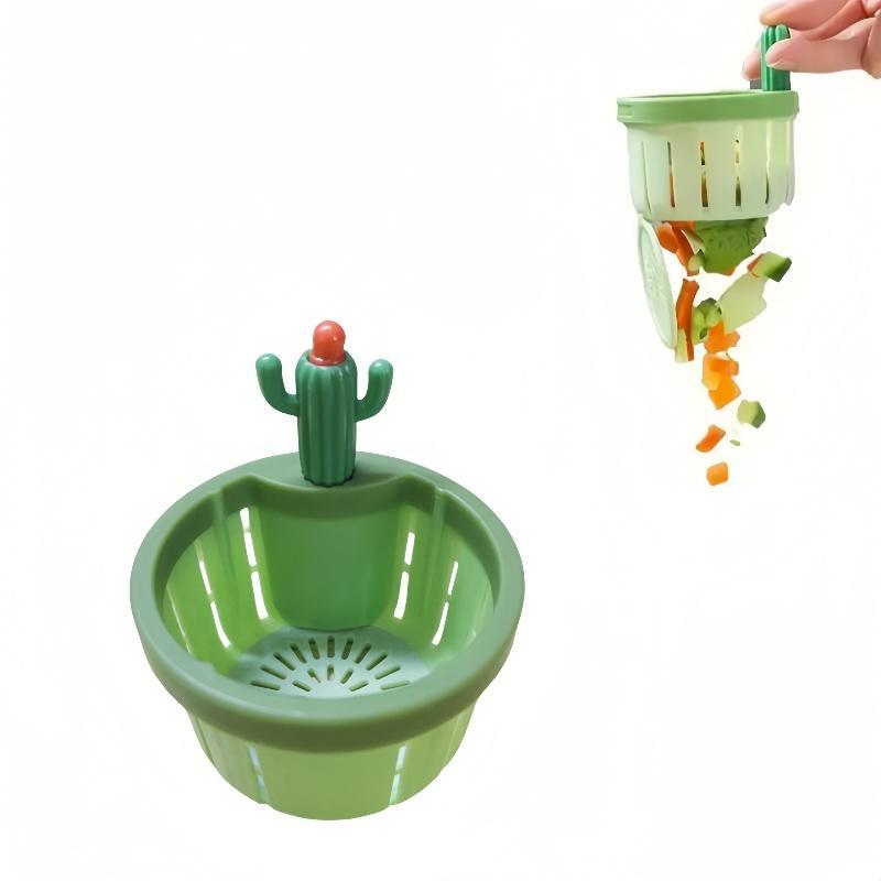 Cactus Shaped Sink Drain Basket, 1 Count Multifunctional Food Filter ...