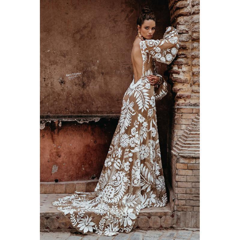 2025 new lace corset dress deep V mesh embroidery sleeve backless dress ...