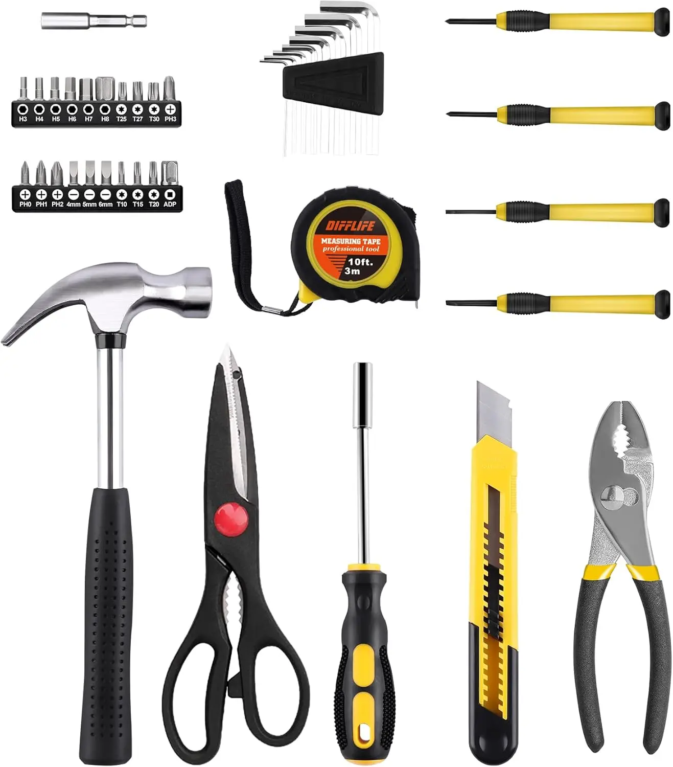 40-Piece Tool Set - General Household Hand Tool Kit with Plastic ...
