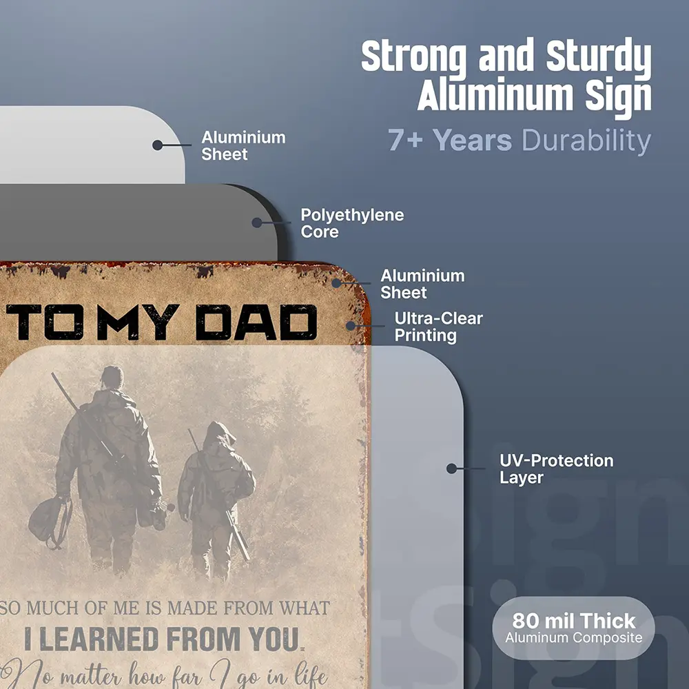 To My Dad Metal Sign Vintage Home Wall Decoration Plaque Father And Son ...