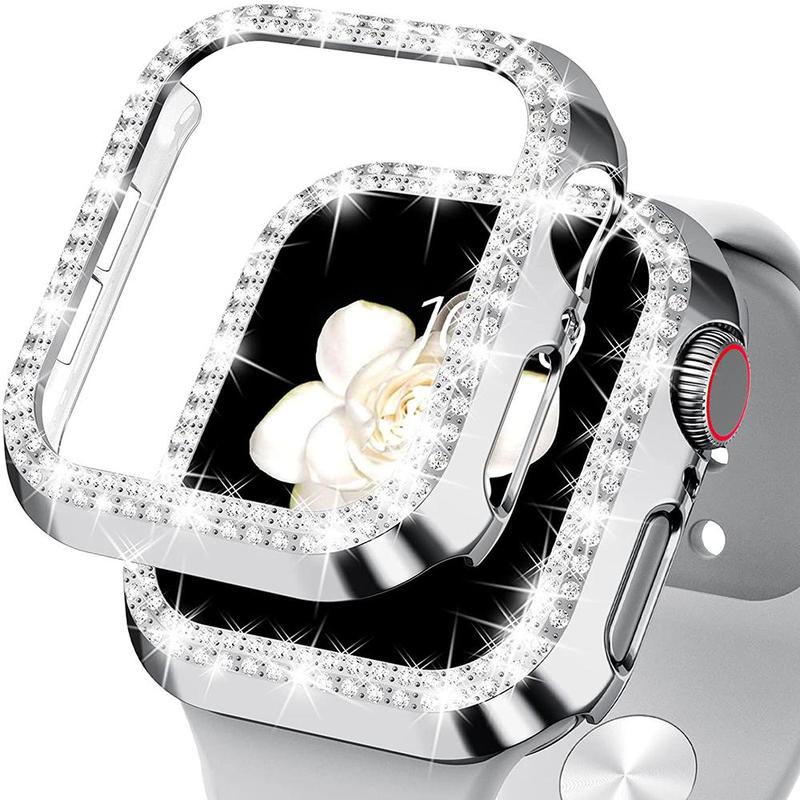 Rhinestone Decor Smart Watch Protective Case, 1 Count Anti-scratch ...