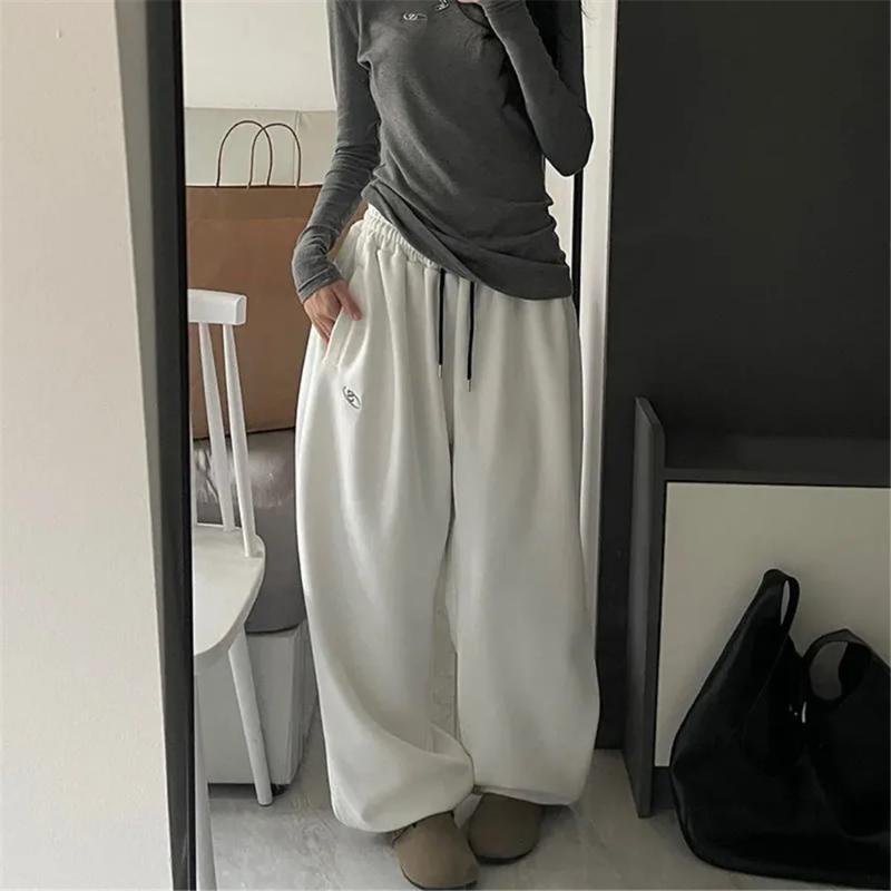 Gray Oversized Loose Sweatpants for Women Harajuku Style Korean Fashion ...