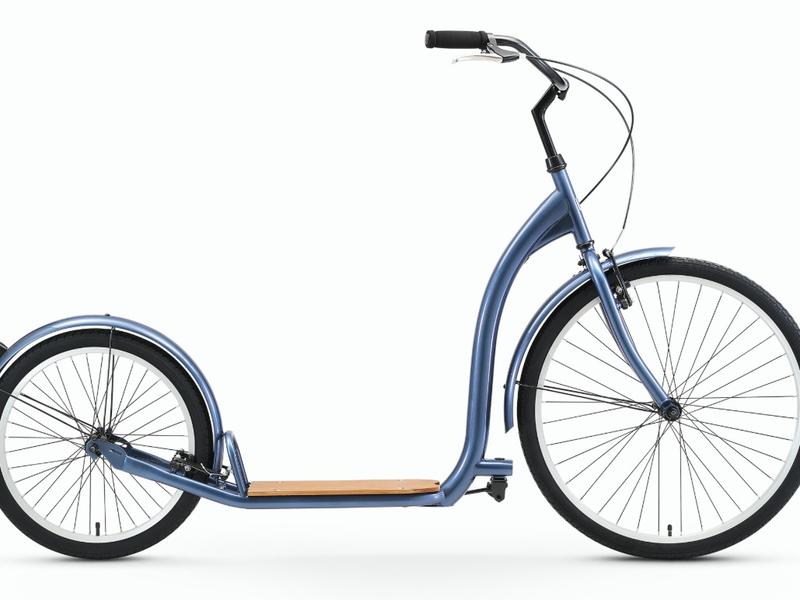 Around the Block Cycling Scooter - Black Design with Front Wheel and ...