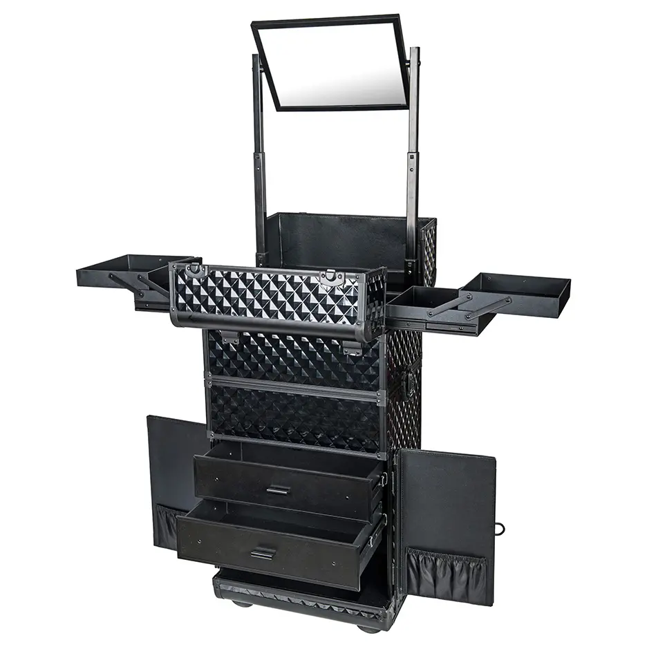 SHANY REBEL Series Pro Makeup Artists Rolling Train Case Trolley Case ...