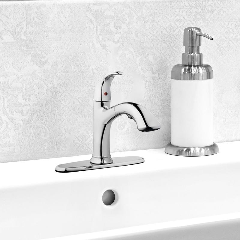 HomePointe Single Loop Handle Kitchen Faucet With Pull Out Spray ...