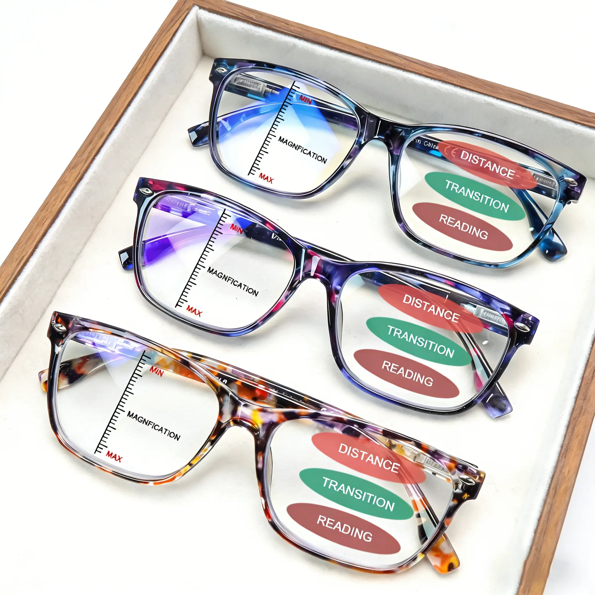 Progressive Multifocal Blue Light Blocking Reading Glasses for Men ...