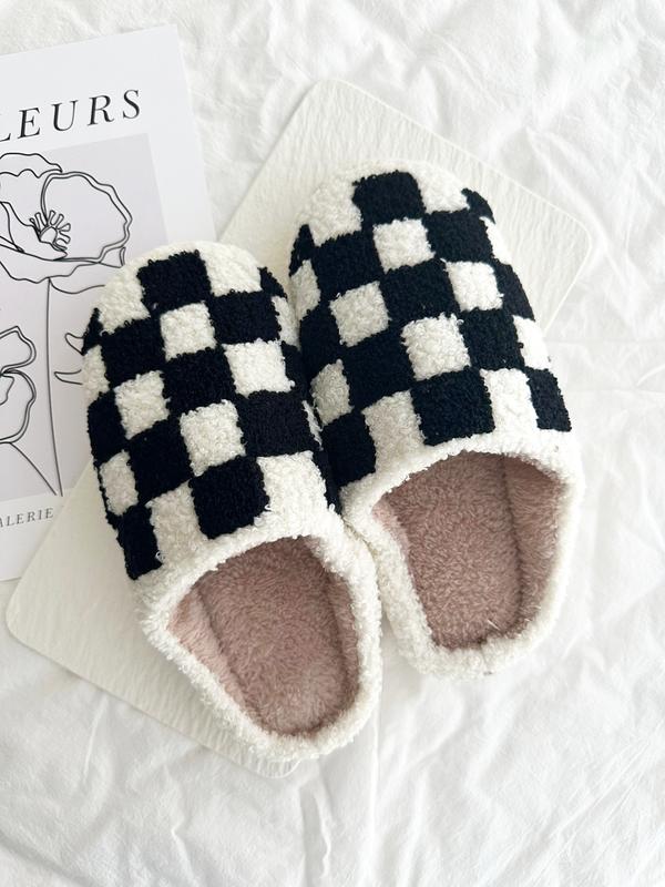 Checkered Pattern Slippers, Cozy and Comfy, Women's, Girls, Comfortable ...