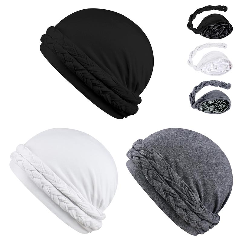 Satin Lined Turban, Stylish Unisex Halo Turban for Waves, Braids ...