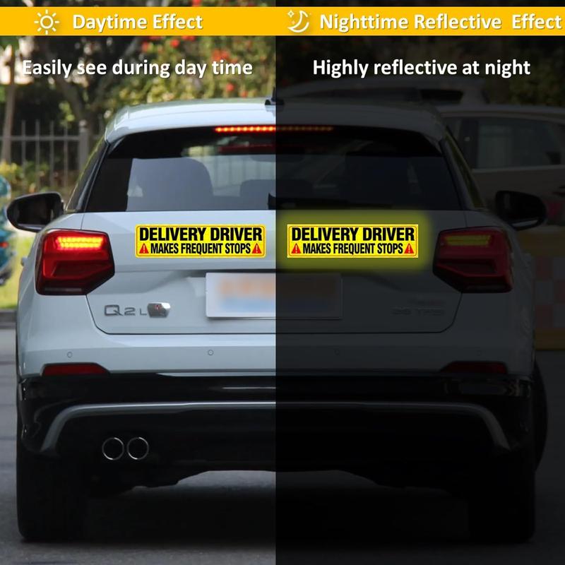 2 Pack Heavy Duty Magnetic Delivery Vehicle Frequent Stops Signs (2*12 ...