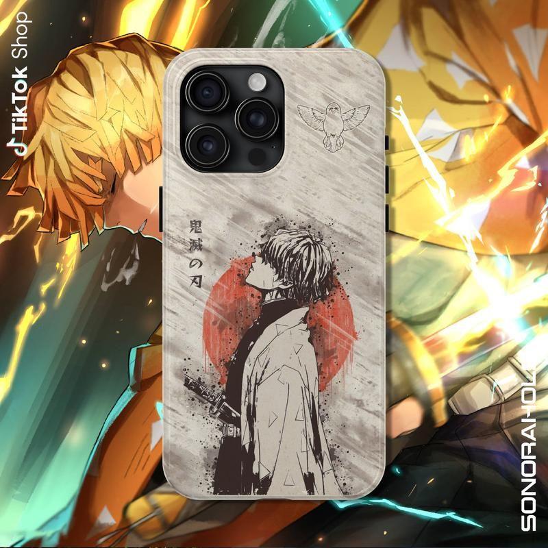 Akaza and Zenitsu Demon Slayer Kimetsu No Yaiba Phone Case, Anime Manga ...