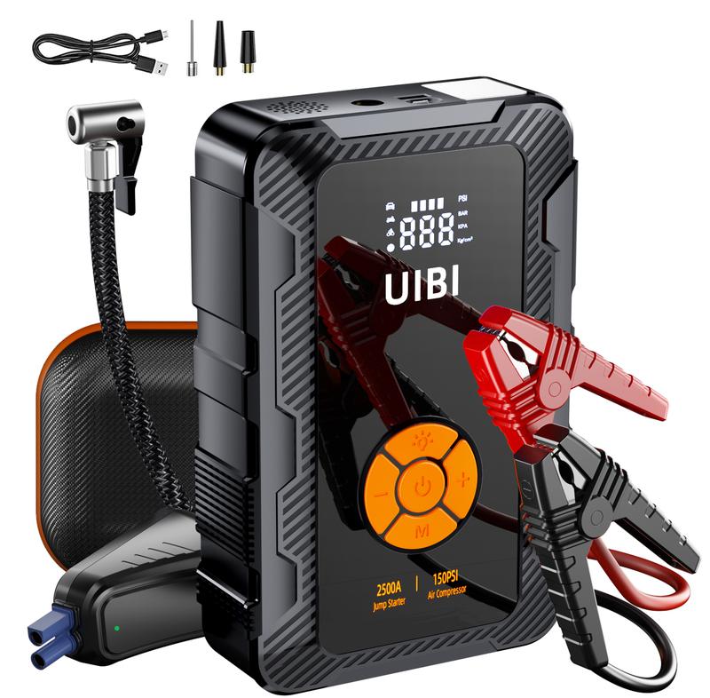 UIBI X6 Car Jump Starter with Air Pump Portable Car Restart and ...