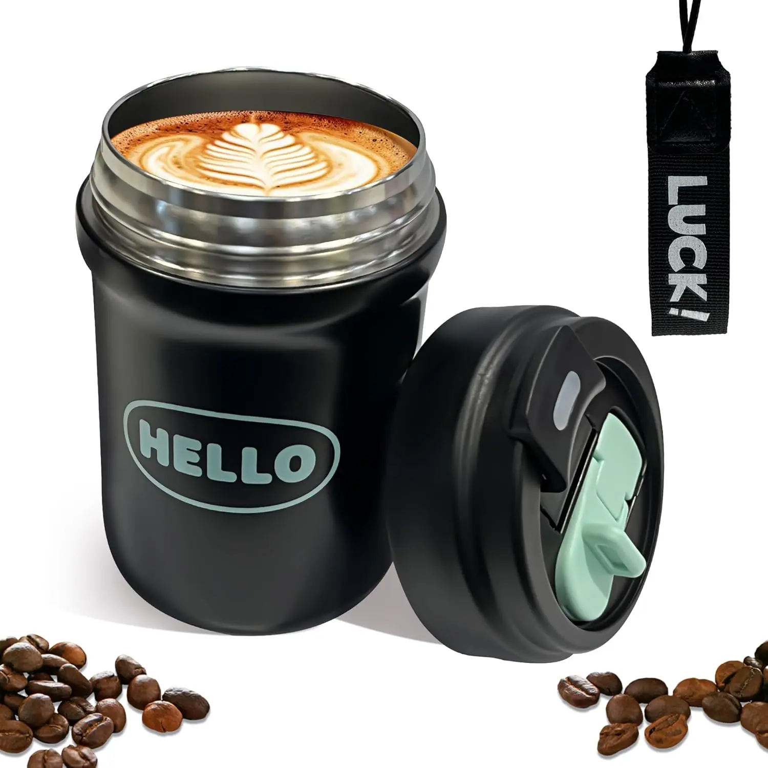 16.9oz Coffee Mug, Insulated Coffee Mug with Lid, Coffee Cup with Pull ...