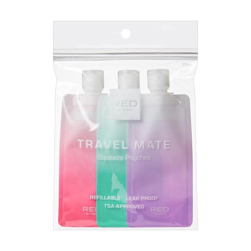 RED Refillable Travel Pouch Set - Compatible Pouches for Travel, Ideal ...
