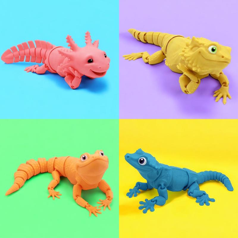 Flexi Critters Articulated Animal Figures - Cute Animal 3D Printed ...