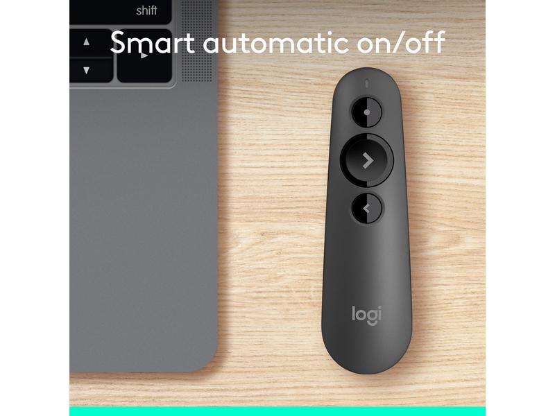 Logitech R500s Laser Presentation Remote, Bluetooth, USB-A Receiver ...