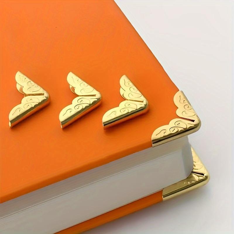 20 gold metal book corner protective covers, luxurious and elegant book ...