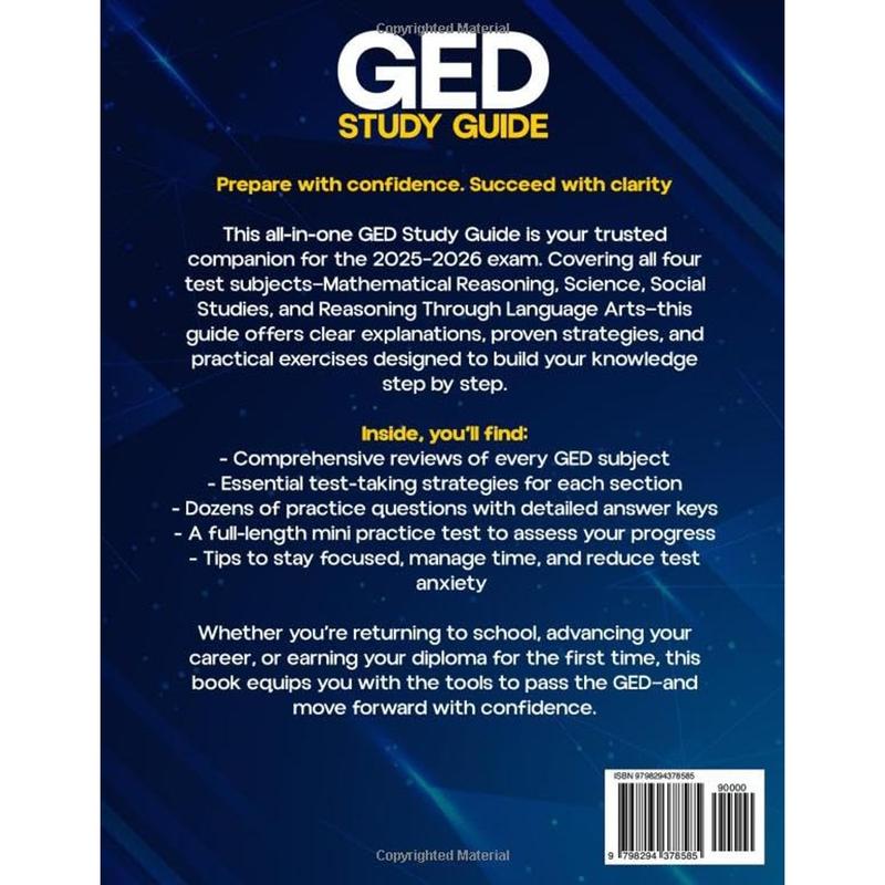GED Study Guide 2025–2026: All Subjects | The Complete Prep Book for ...