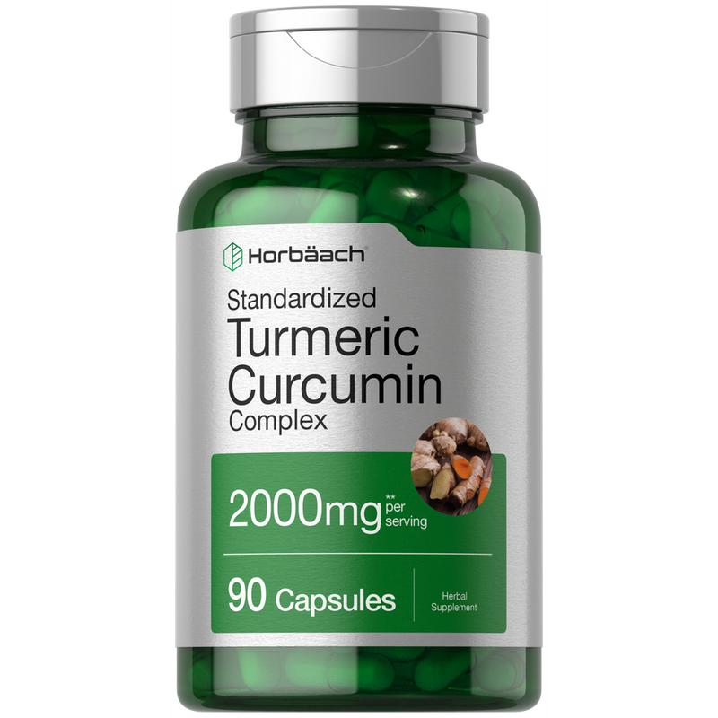 Horbäach Turmeric Curcumin Supplement 2000mg | 90 Capsules | Complex ...