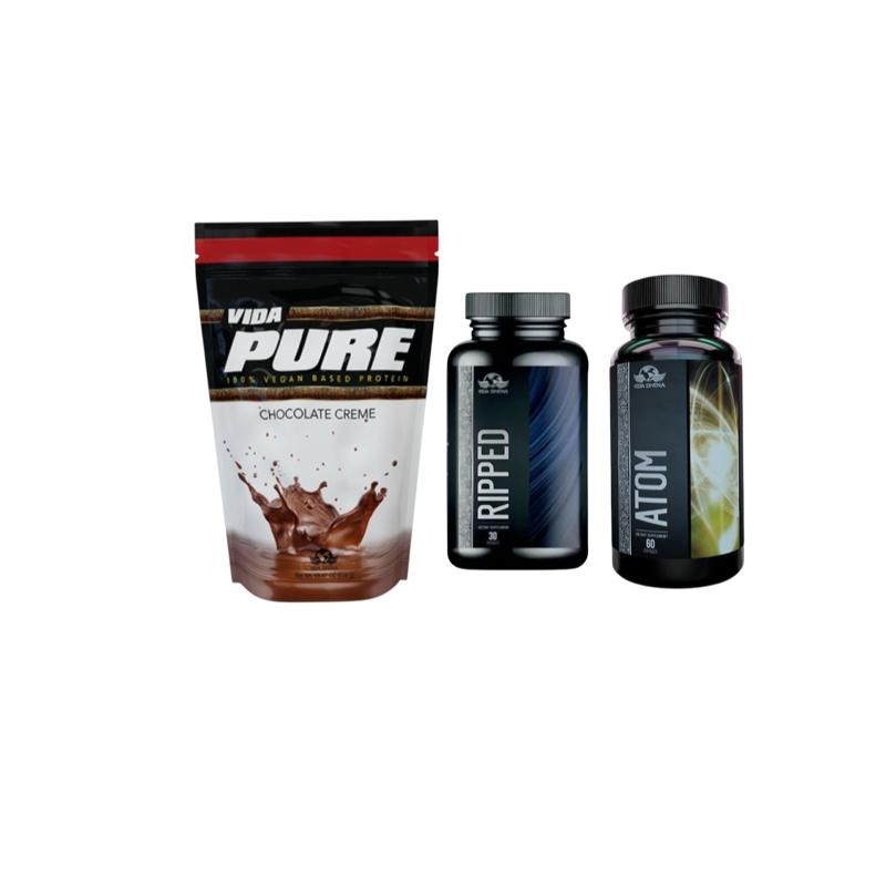 Vida Divina Combo - Pure Vegan Protein Chocolate Creme Ripped & Atom ...